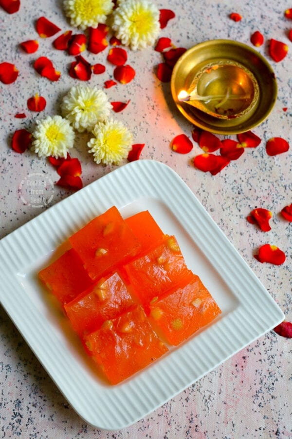 Karachi Halwa | Bombay Halwa | Corn Flour Halwa | Cooking From Heart