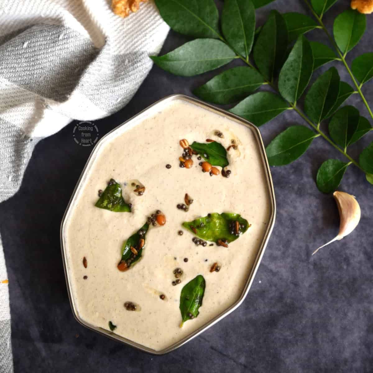 Walnut Coconut Chutney | Easy Walnut Chutney - Cooking From Heart